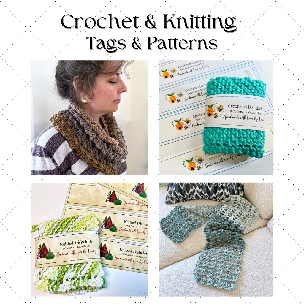 Printable, Editable Knitting, Crochet Tags, Labels to Edit in Free ...
