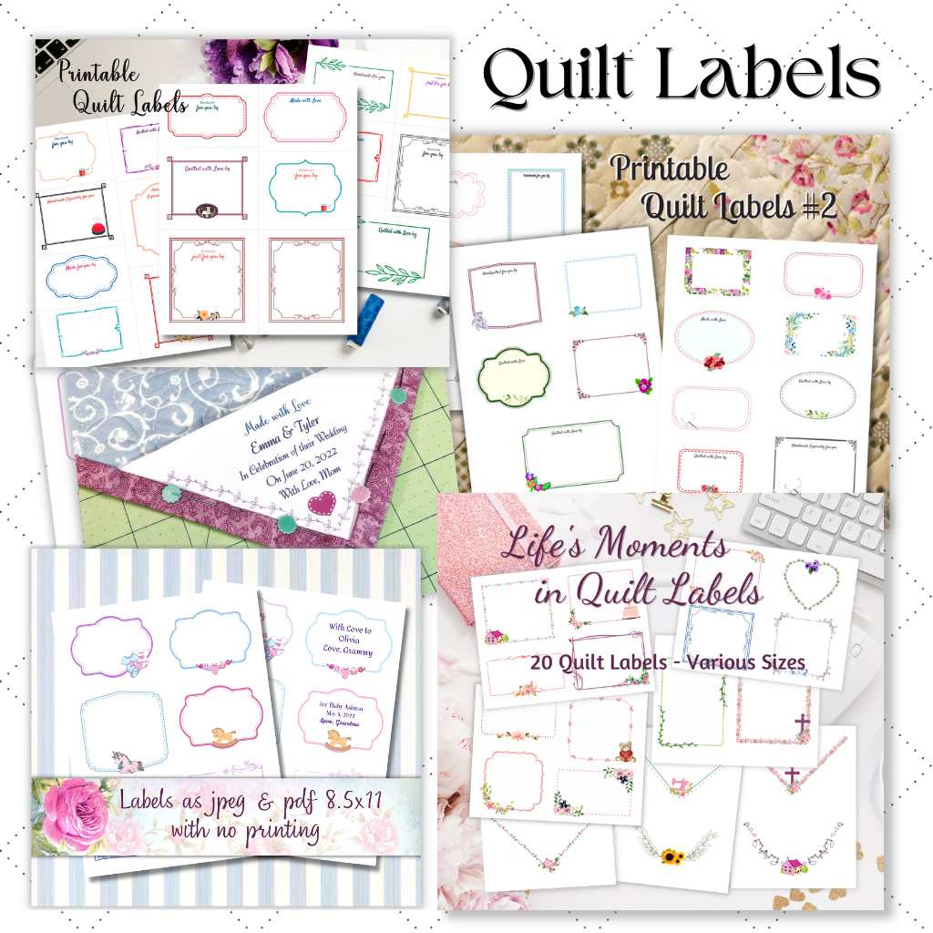 Print-a-Home Quilt Label Designs for adding your Personal Touch ...