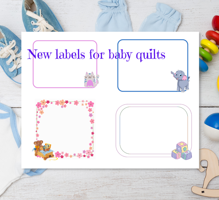Baby Quilt Labels are printable on fabric - Digital Download in variou ...